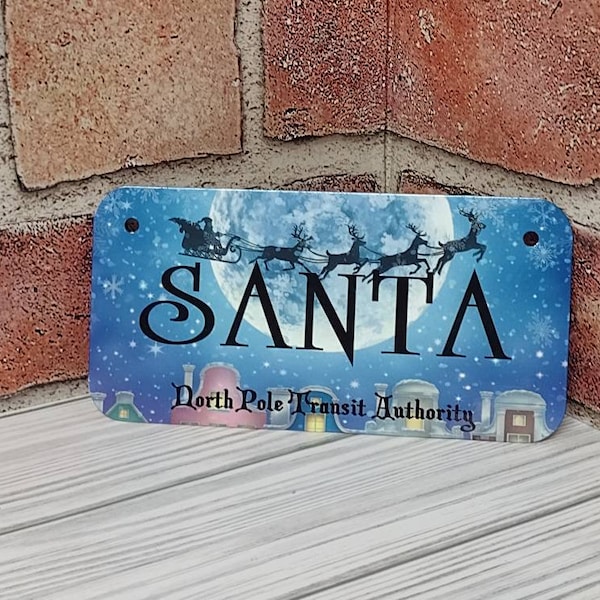 Santa License Plate - Etsy