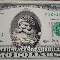 Official Santa Claus 2.0 Bill Value Pack. Santa the White. Real USD ...