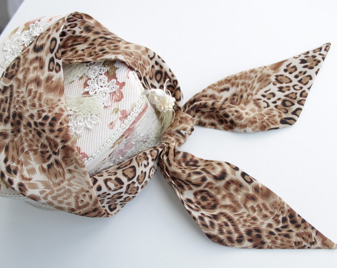 Short Hair Scarf. Fabric Hair Tie for Ponytail, Bun, Braid or Handbag ...