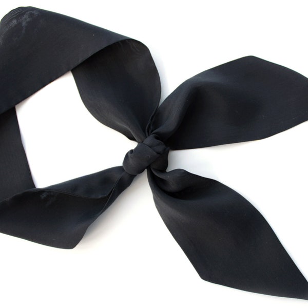 Silk Hair Ribbon Scarf - Etsy