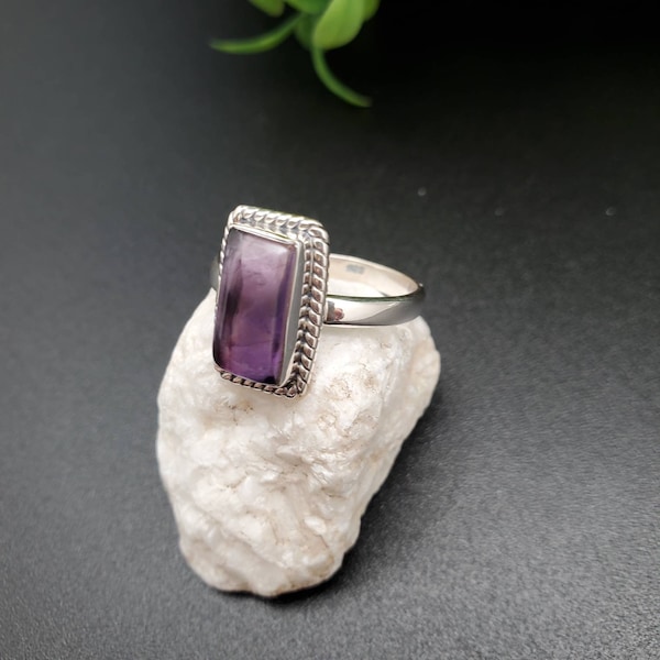 Purple Stone Ring - Etsy