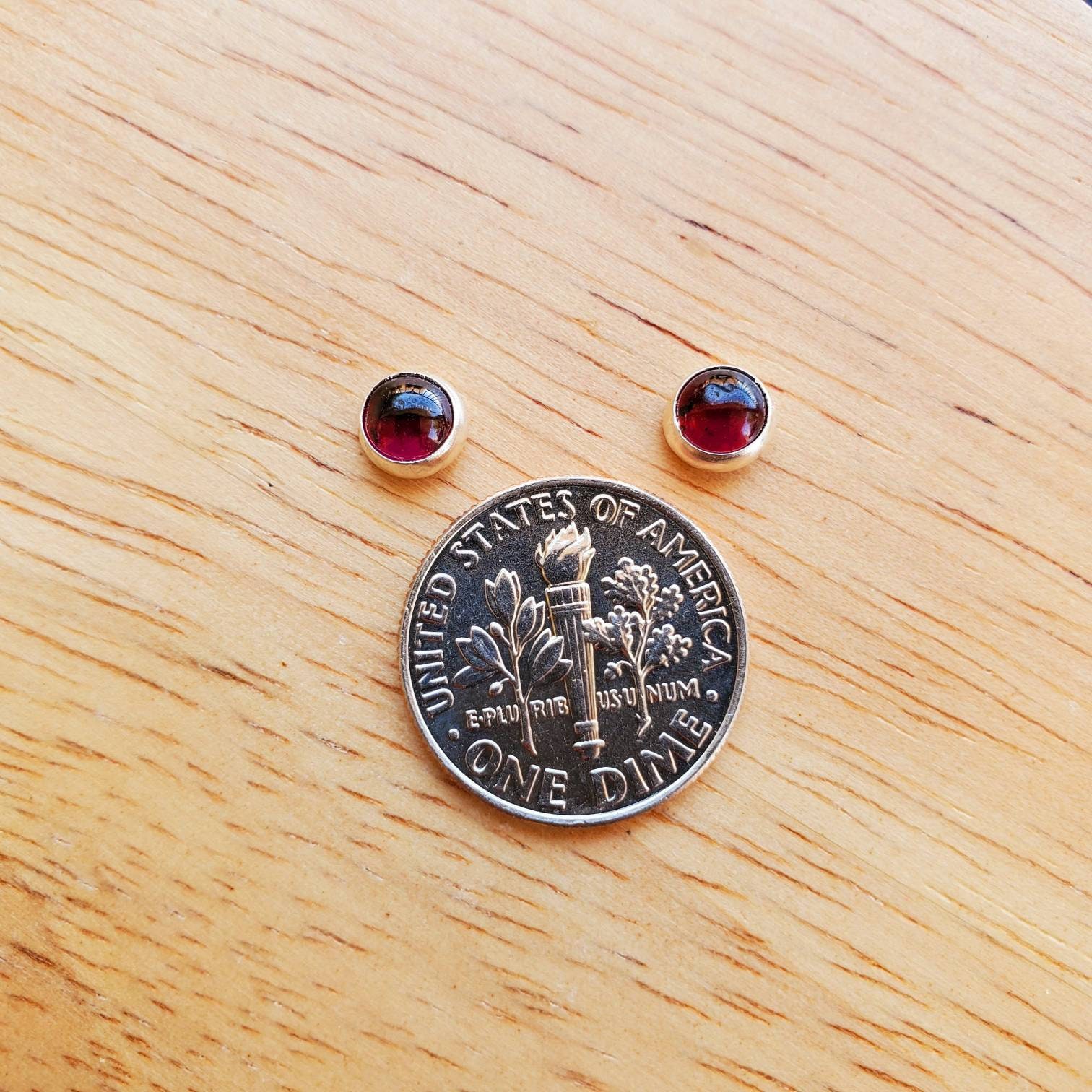5mm Red Garnet Stud Earrings Tiny Garnet Post Earrings | Etsy