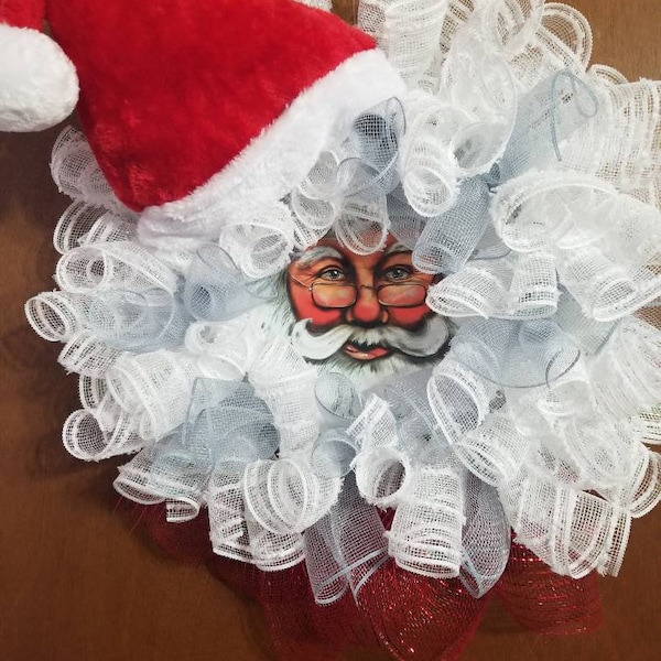 Santa Wreath - Etsy