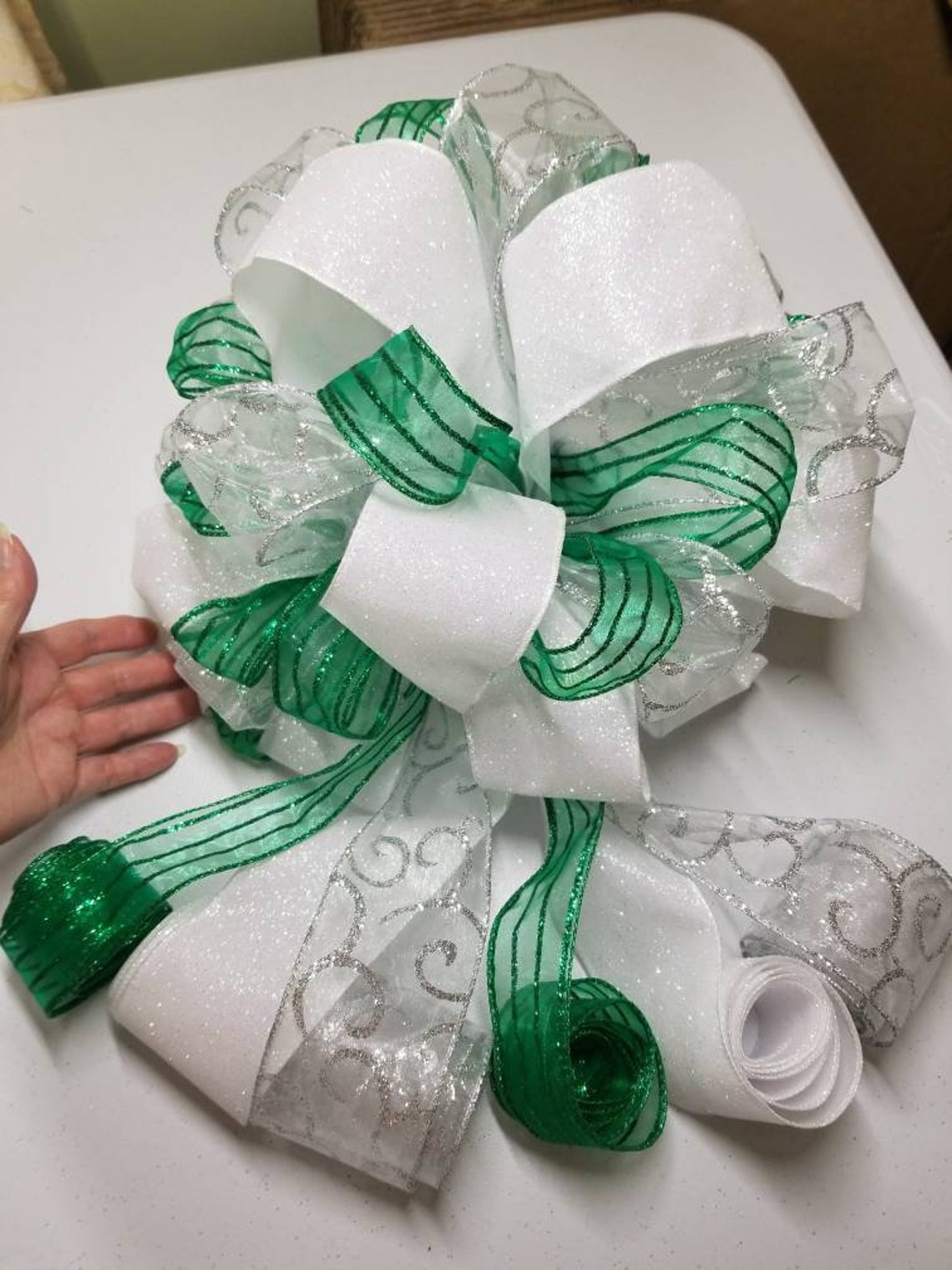 Christmas Tree Bow Topper | Etsy