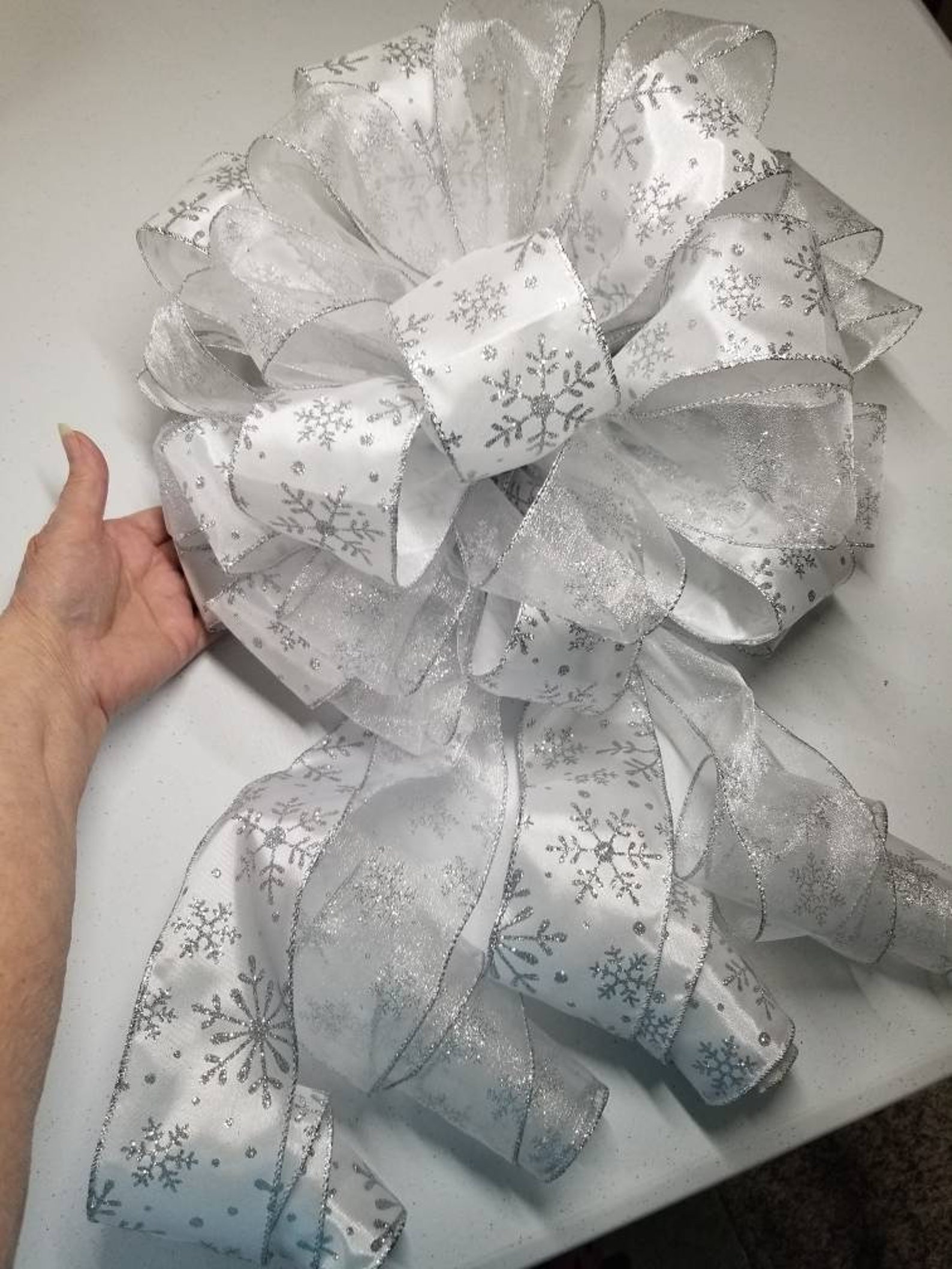 Christmas Tree Bow Topper | Etsy