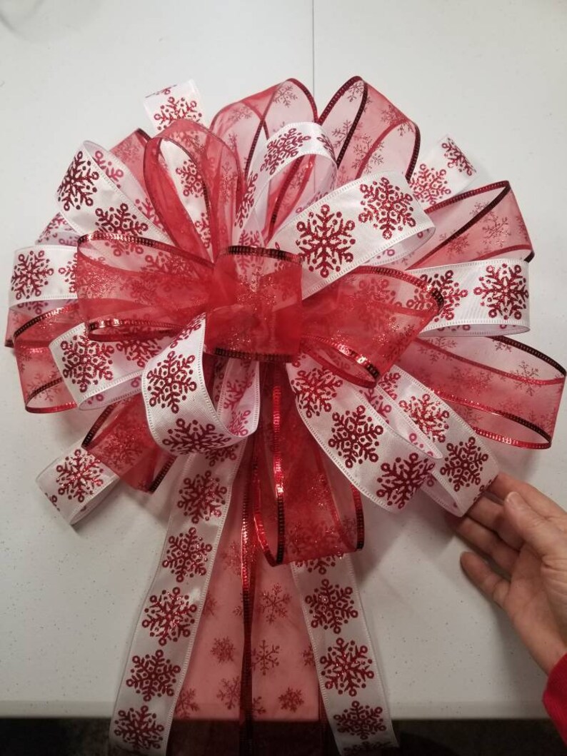 Christmas Tree Bow Topper | Etsy