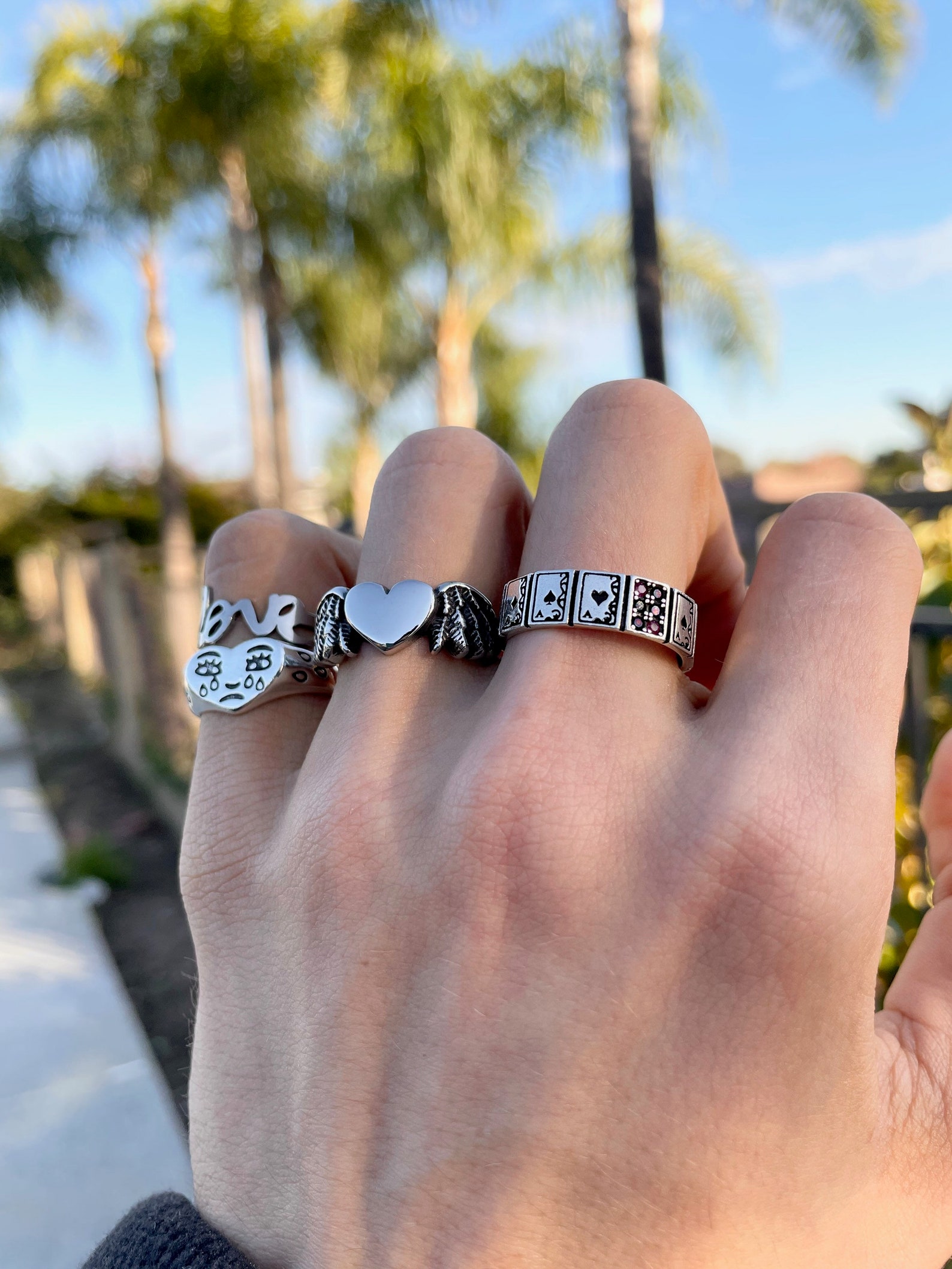 Playing Card Ring Poker Ring Womens Ring Mens Ring - Etsy UK