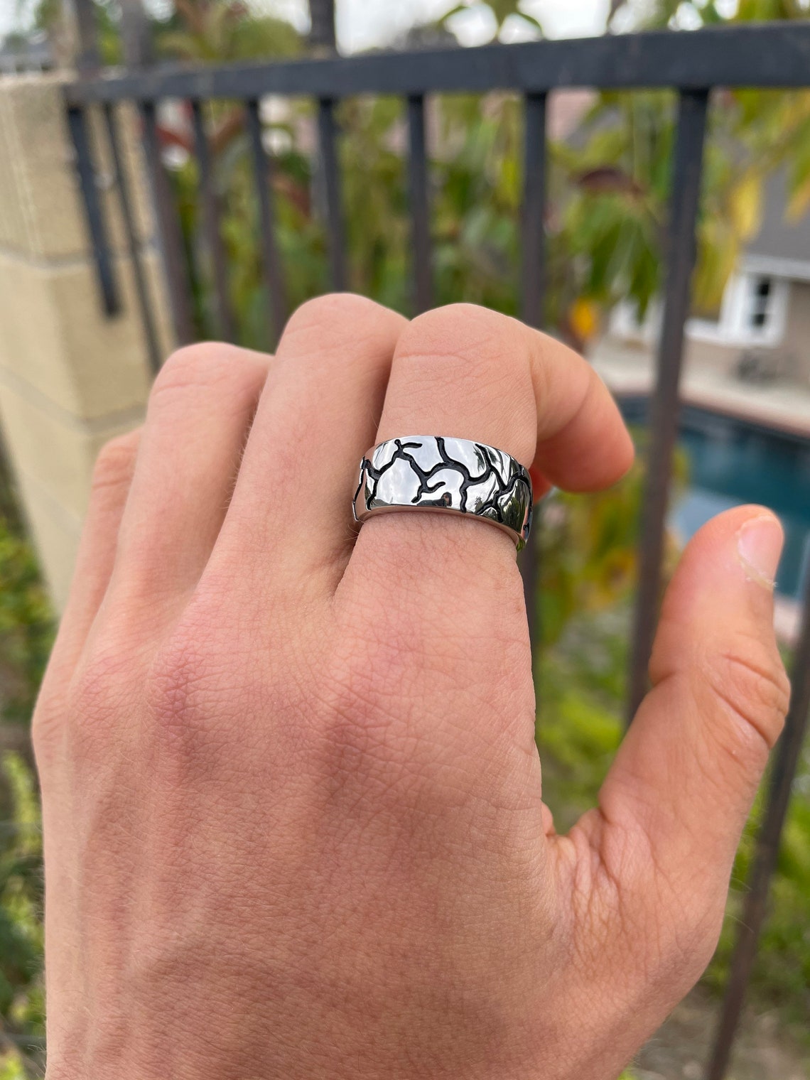 Band Ring Biker Ring Punk Ring Mens Ring Stainless Steel - Etsy