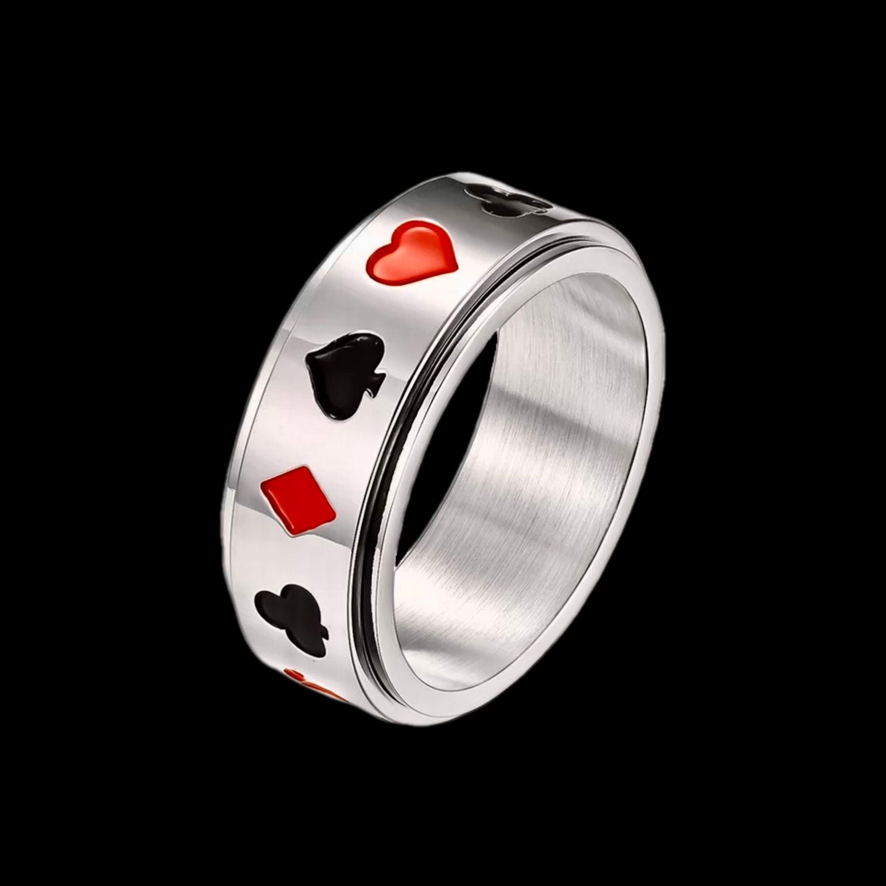 Ring Poker Claw Men Stainless Steel Engagement Hip Hop 高級感