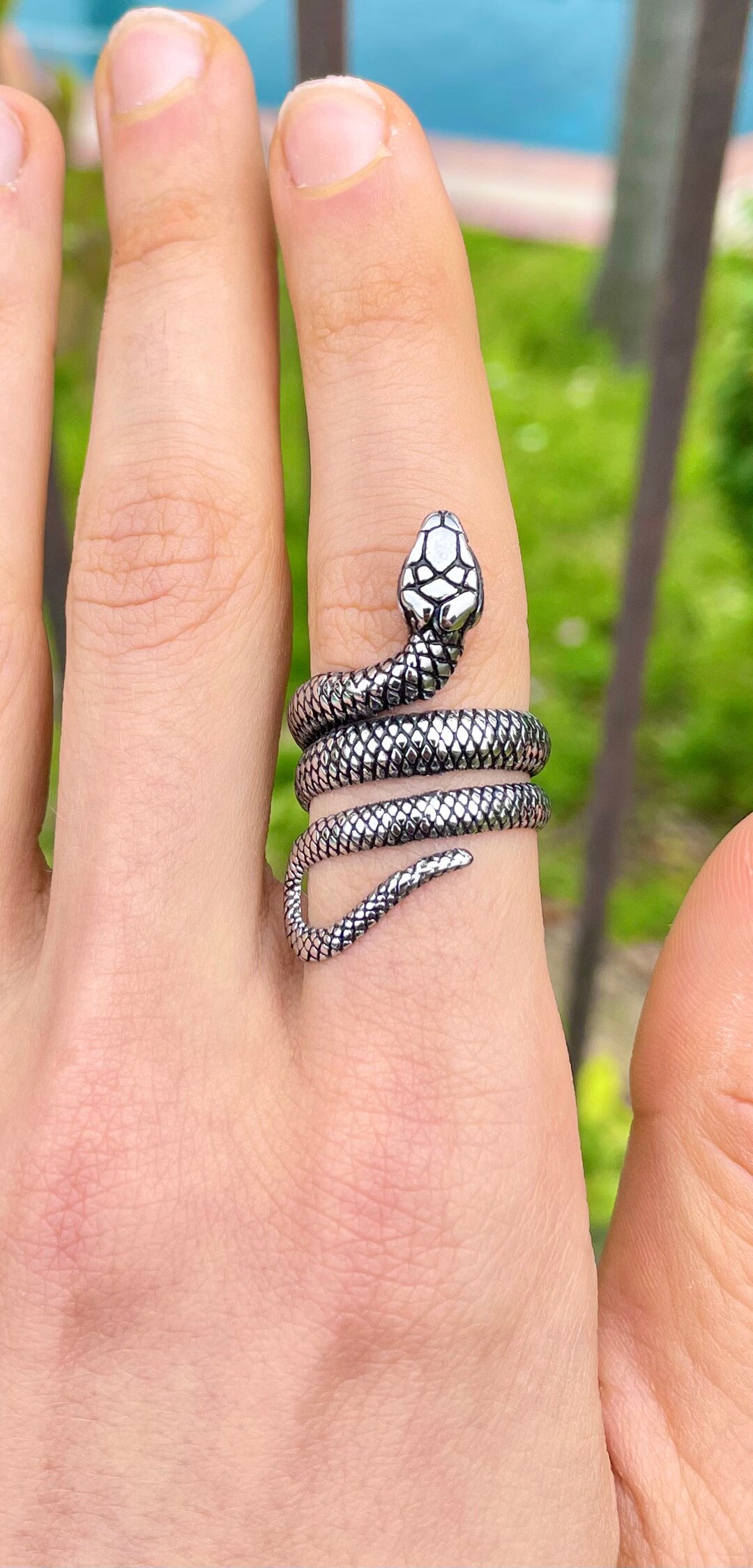 Snake Ring Streetwear Ring Stainless Steel Ring Fashion - Etsy