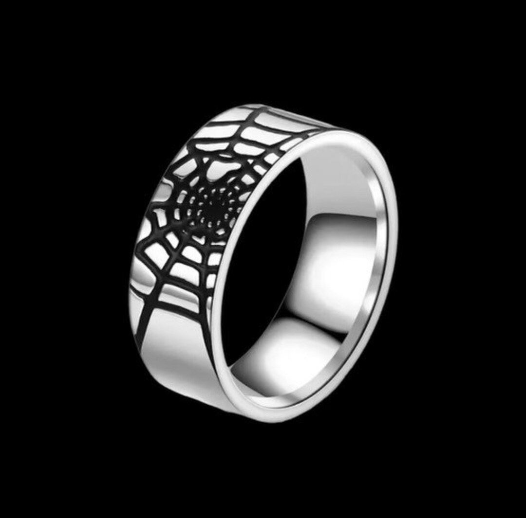 Spider Ring, Spider Web Ring, Womens Ring, Mens Ring, Stainless Steel ...