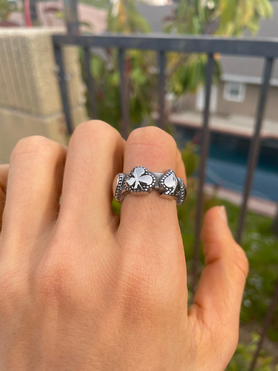 Poker Ring Playing Card Ring Womens Ring Mens Ring - Etsy