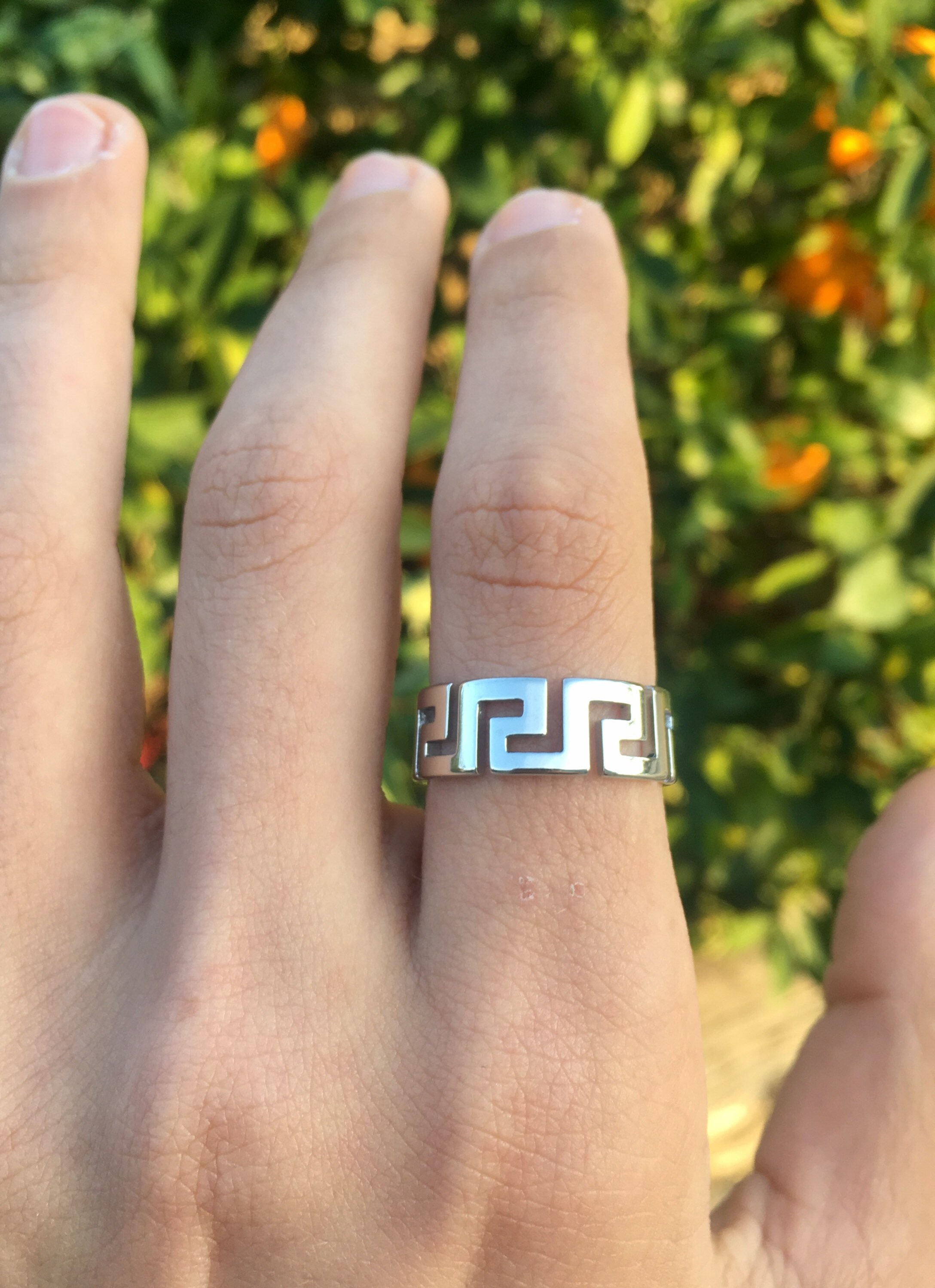 Mens Ring Greek Key Design at Marcus Glennie blog