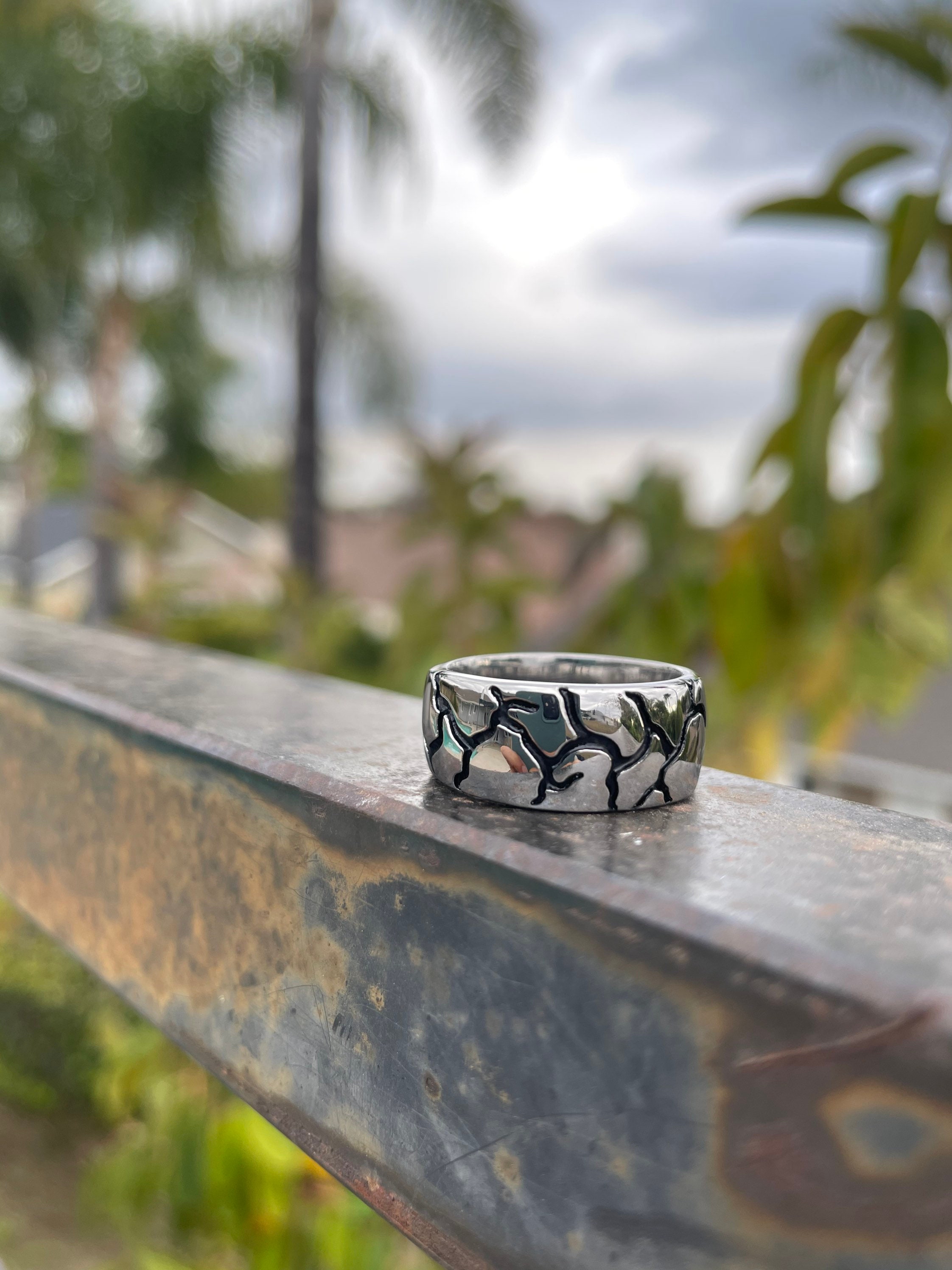 Band Ring Biker Ring Punk Ring Mens Ring Stainless Steel - Etsy