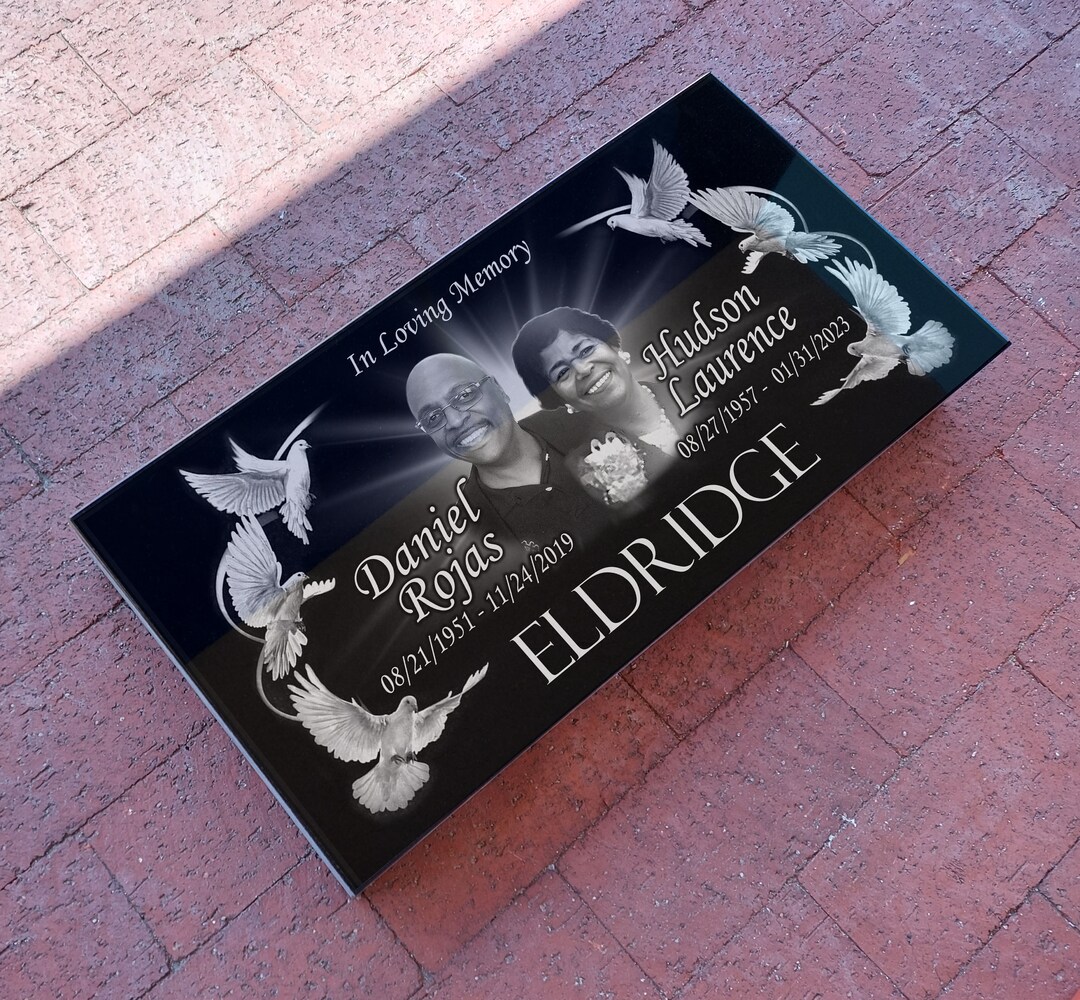 24x12x0.45 Inch. Headstone, Tombstone, Grave Marker, People, Pets ...