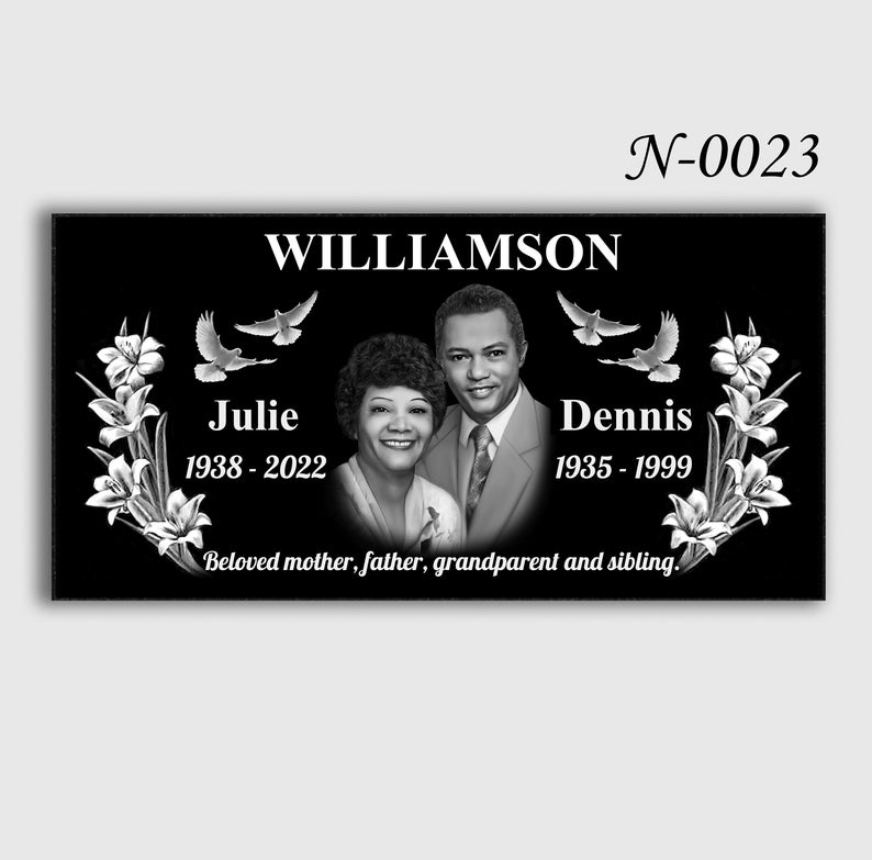 Headstone, Tombstone, Grave Marker, People, Solid Granite. Diamond ...