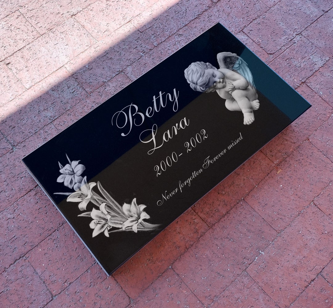24x12x3 Inch. Headstone, Tombstone, Grave Marker, People, Pets. Solid ...