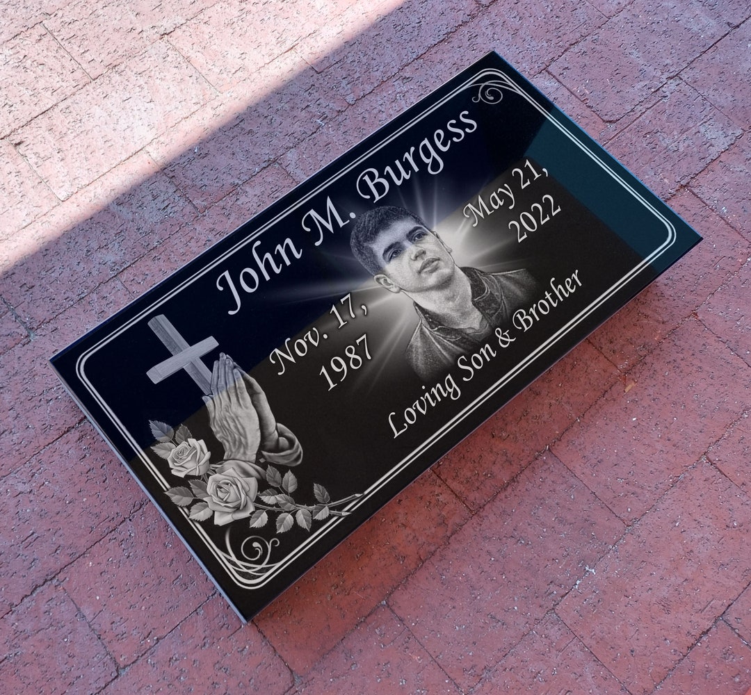 Headstone, Tombstone, Grave Marker, People, Solid Granite. Diamond ...