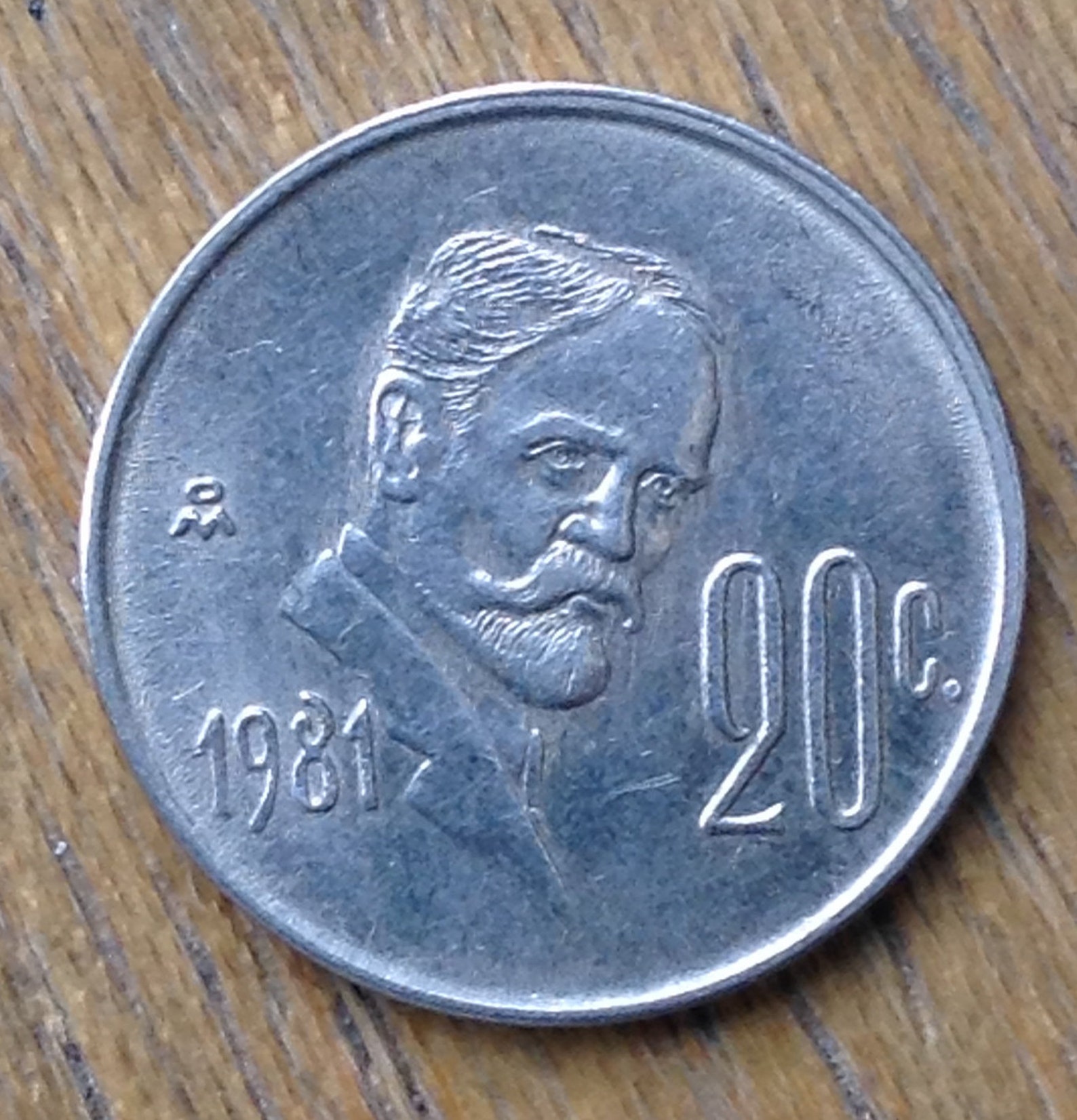Rare Mexican Coin 20c 1981 Madero - Etsy