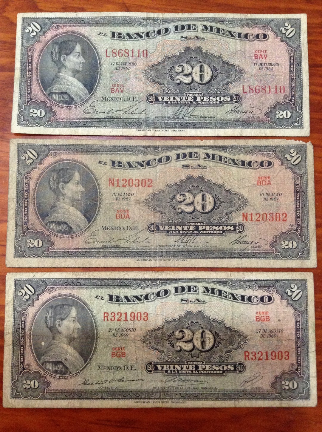 Rare Banknote Mexican 20 Pesos Etsy