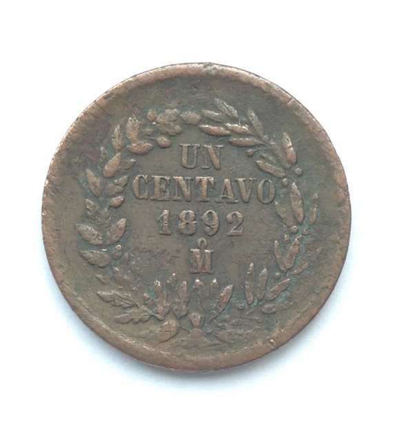 Antique Mexican coin 129 years old | Etsy