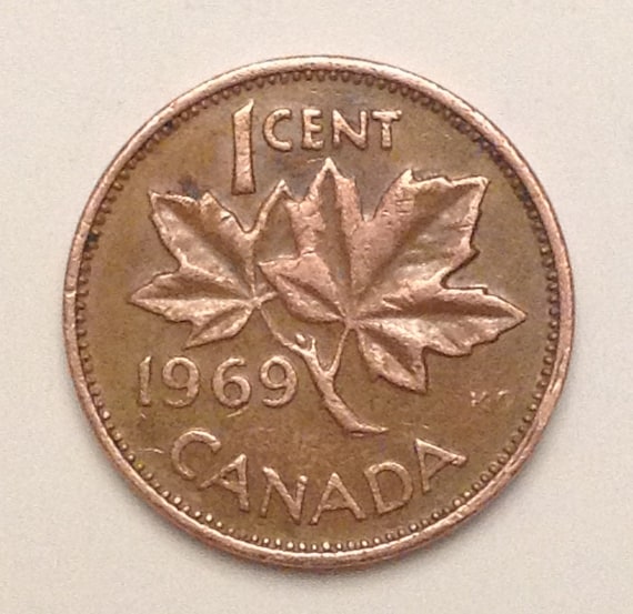 Extremely rare coin 1969 Canada 1 cent | Etsy