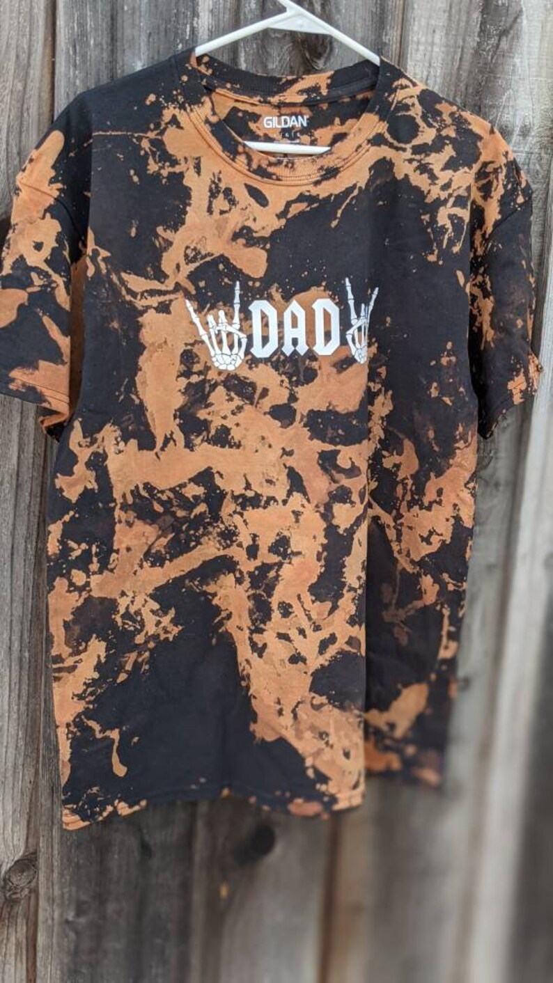 Dad Rock Tee Father Shirt Father's Day Gift Rock N Roll Tshirt Reverse ...