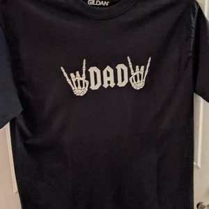 Dad Rock Tee Father Shirt Father's Day Gift Rock N Roll Tshirt Reverse ...