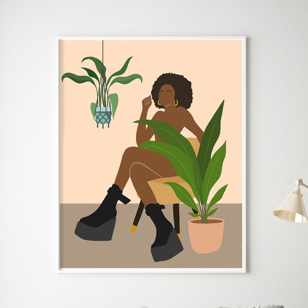 Nude Afro Lady Etsy