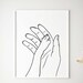 Dog Paw in Hand Line Art Printable Poster Hand in Hand Wall - Etsy