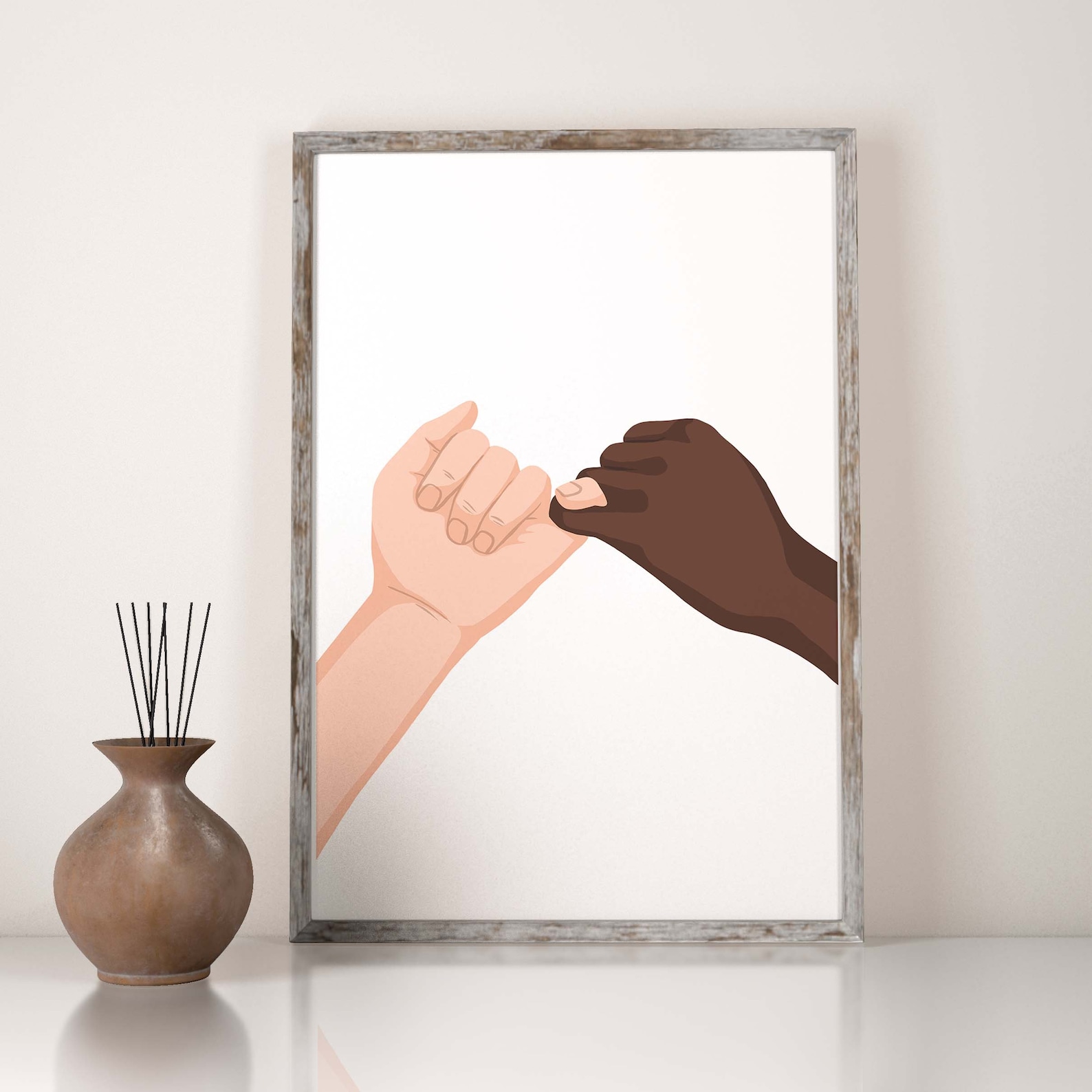 Pinky Promise Wall Art Printable Poster Equality Illustration | Etsy