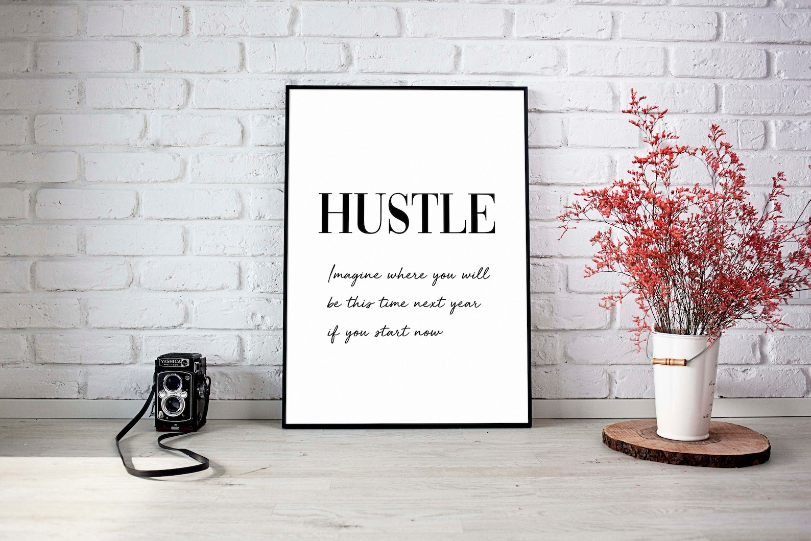 HUSTLE Motivational Quote Art Print INSTANT DOWNLOAD - Etsy