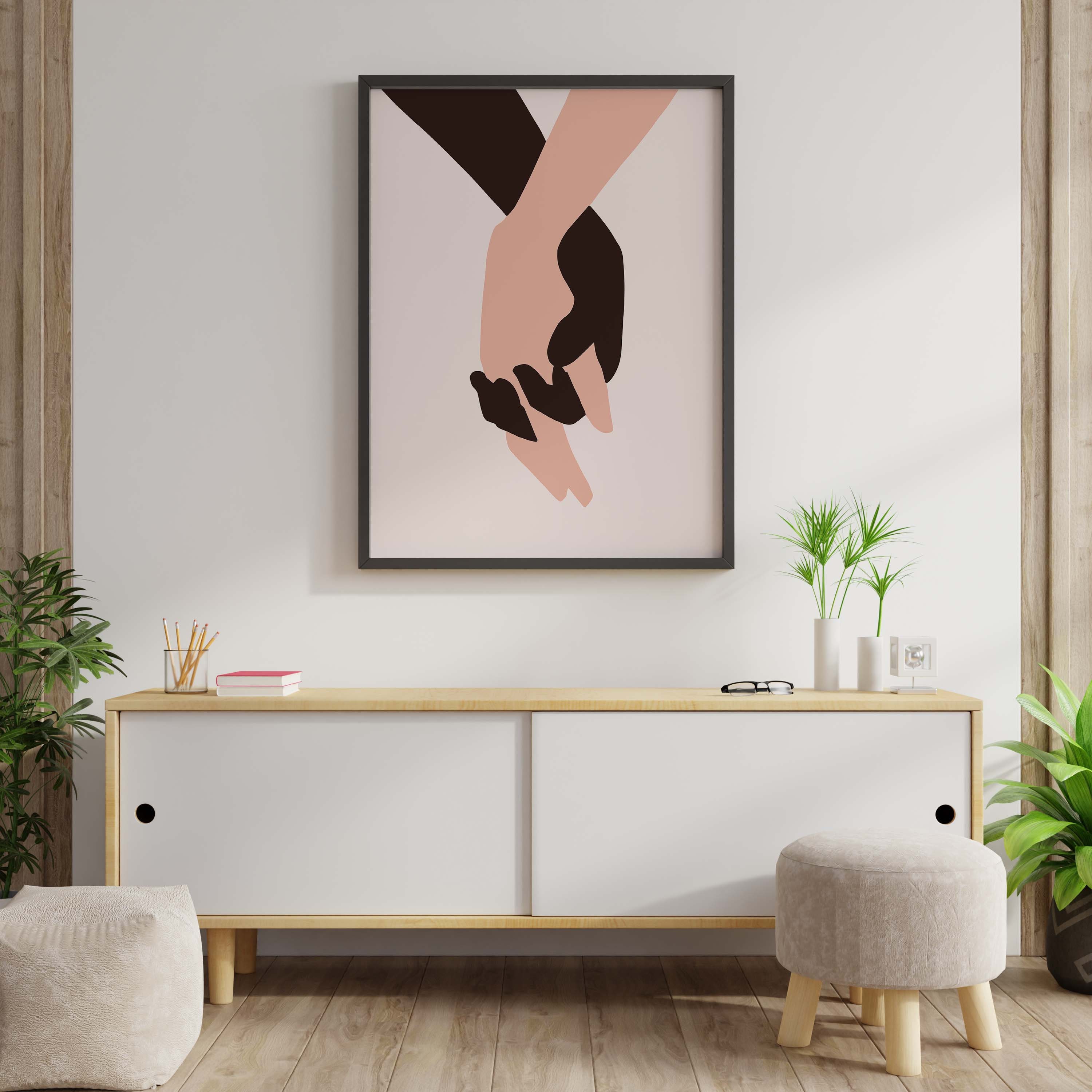 Romantic Holding Hands Wall Art Printable Poster Equality - Etsy