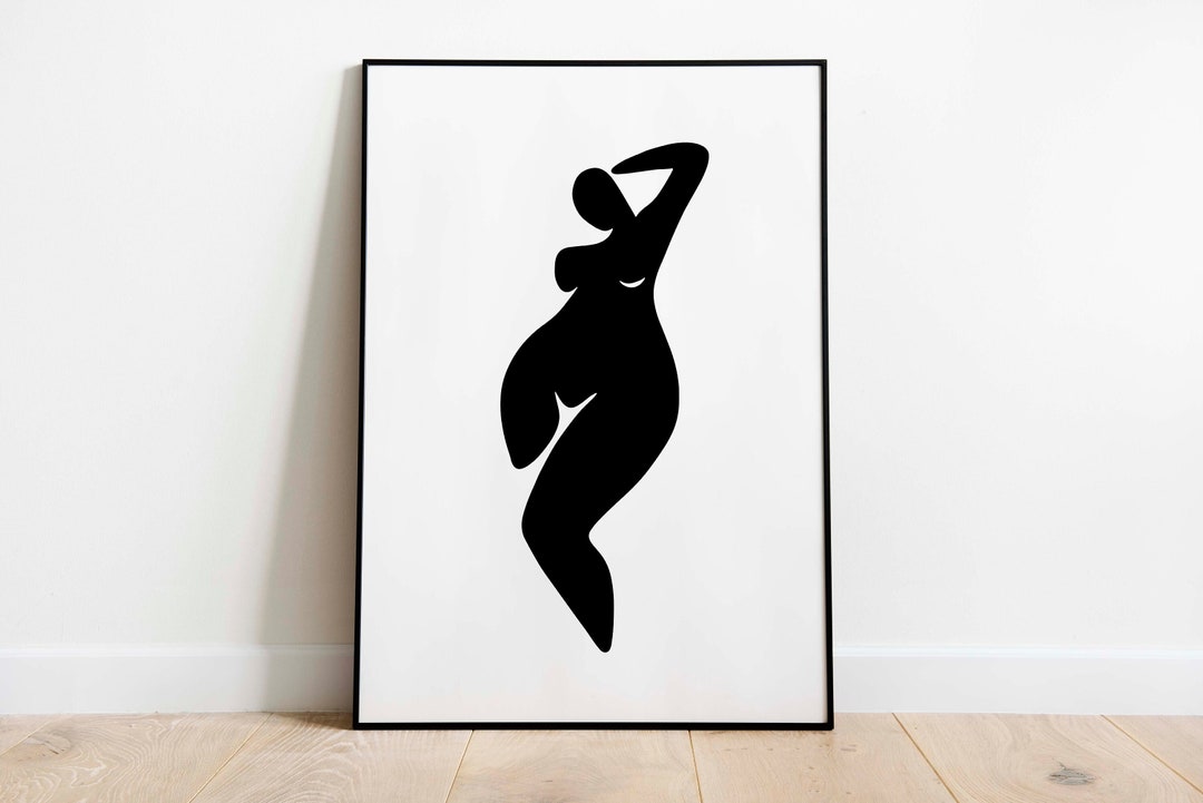 Abstract Female Body Printable Wall Art Modern Art Print Curvy Woman ...