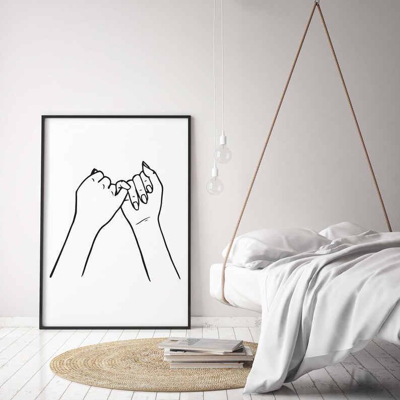 Pinky Promise Wall Art Printable Poster Best Friends Gift Home - Etsy