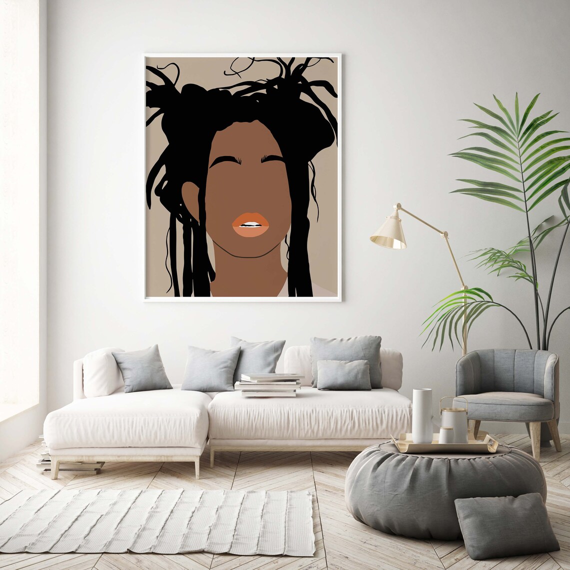 Girl With Dreadlocks Art INSTANT DOWNLOAD Black Woman Wall Art - Etsy