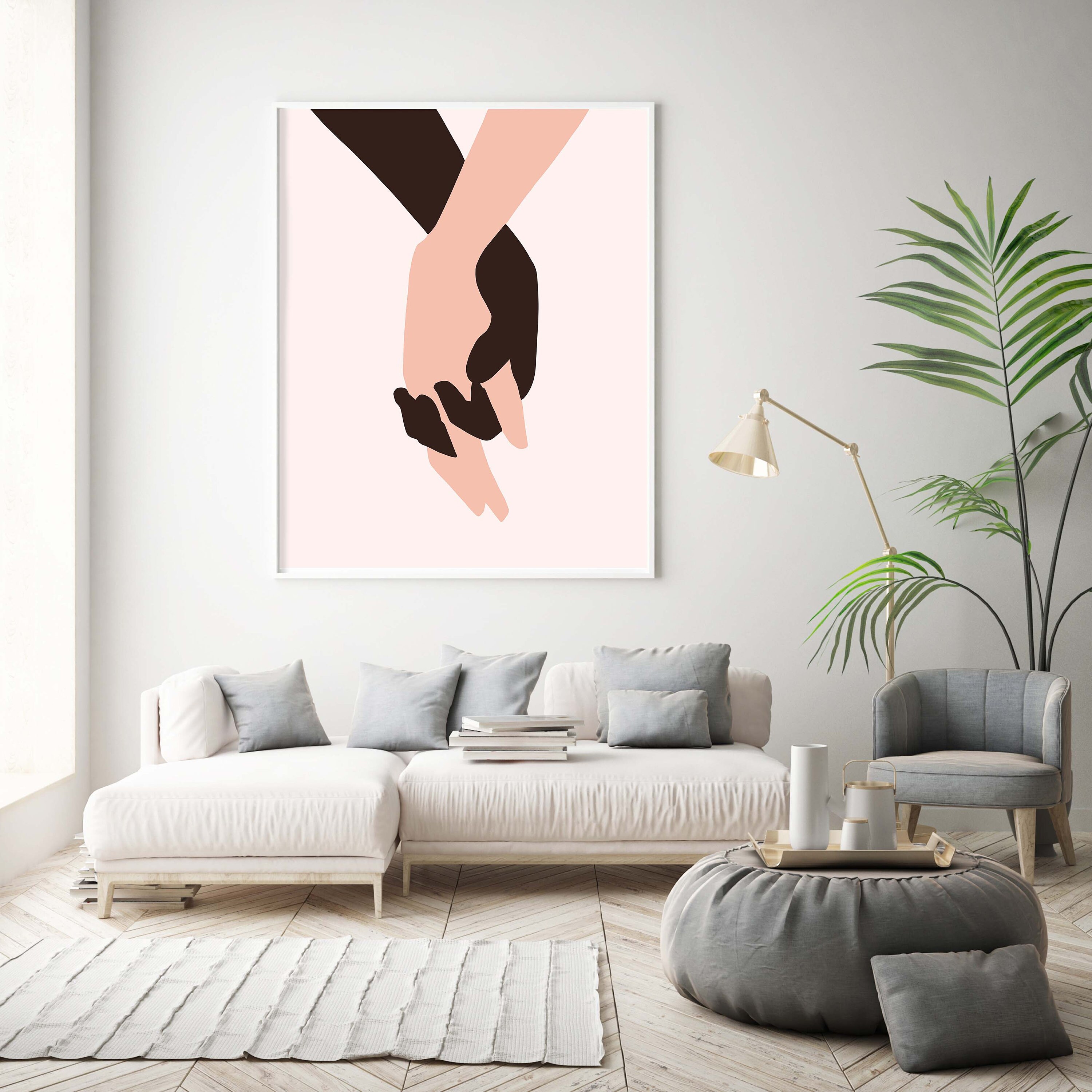 Romantic Holding Hands Wall Art Printable Poster Equality - Etsy