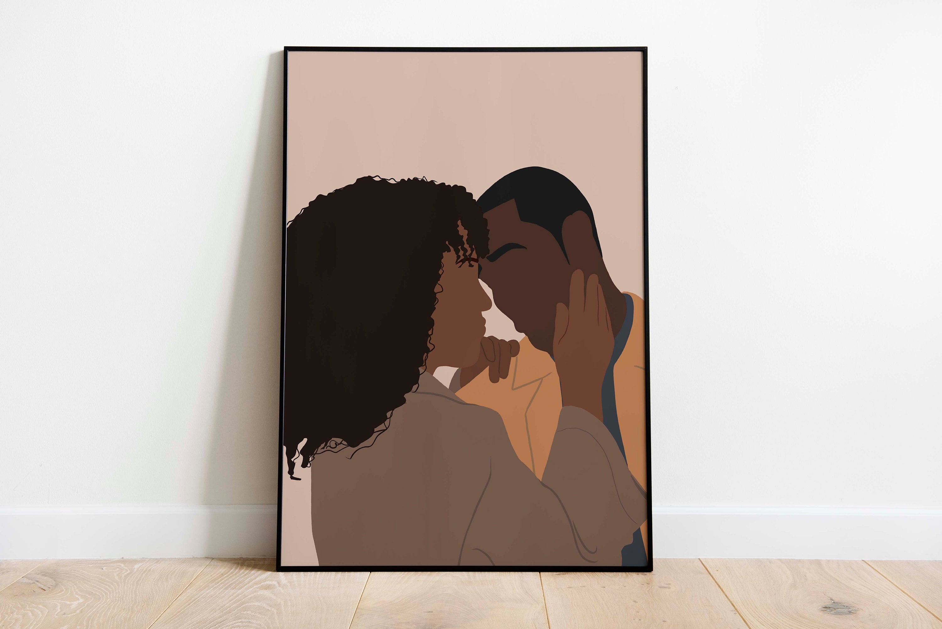 Black Couple Boho Wall Art Art INSTANT DOWNLOAD Man and Woman - Etsy