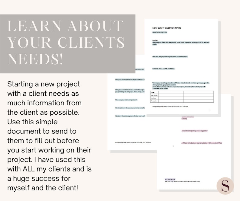 New Client Onboarding Document Brand Marketing Graphic Designer Tools ...