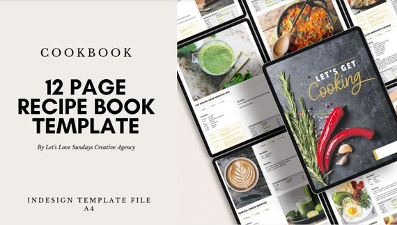Healthy Recipe Book Canva Cookbook Template Indesign - Etsy