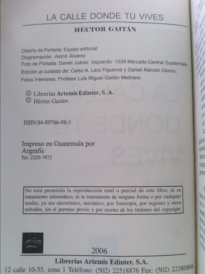 La Calle Donde Tu Vives (spanish Edition) by Unknown - Etsy