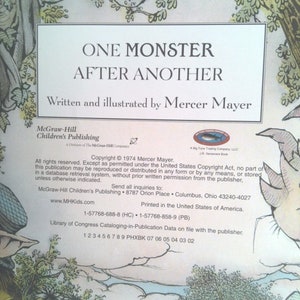 One Monster After Another by Mercer Mayer - Etsy