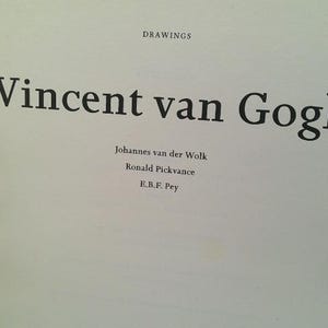 Vincent Van Gogh: Drawings by Van Der Wolk - Pickvance - Pey - Etsy