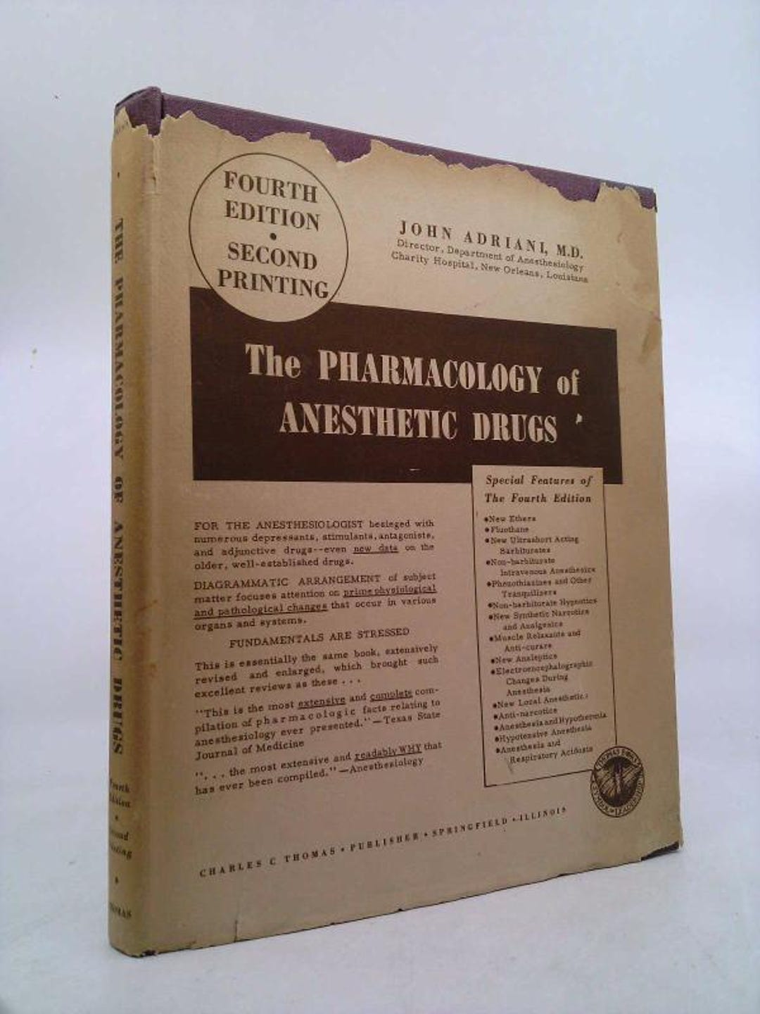 The Pharmacology of Anesthetic Drugs by John Adriani - Etsy