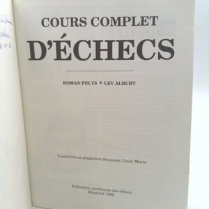 Cours Complet D'échecs, Niveaux I Et Ii by Roman Pelts - Etsy