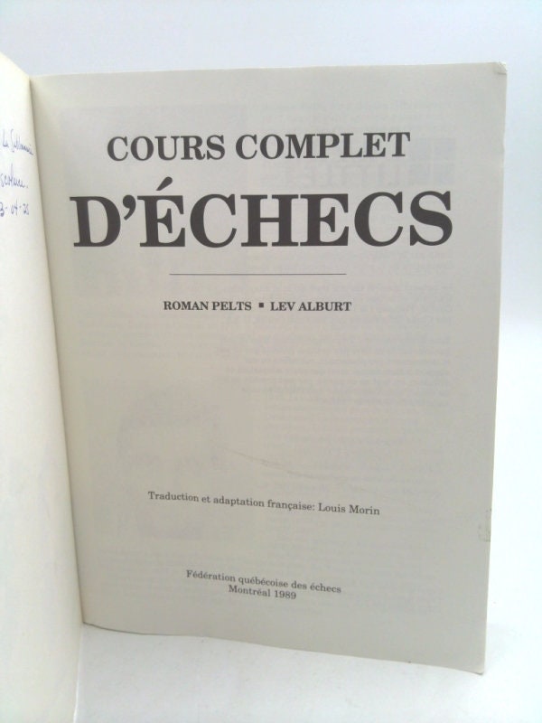 Cours Complet D'échecs, Niveaux I Et Ii by Roman Pelts - Etsy
