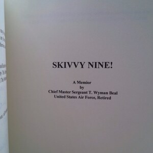 Skivvy Nine by Chief Master Sergeant T. Wyman Beal - Etsy