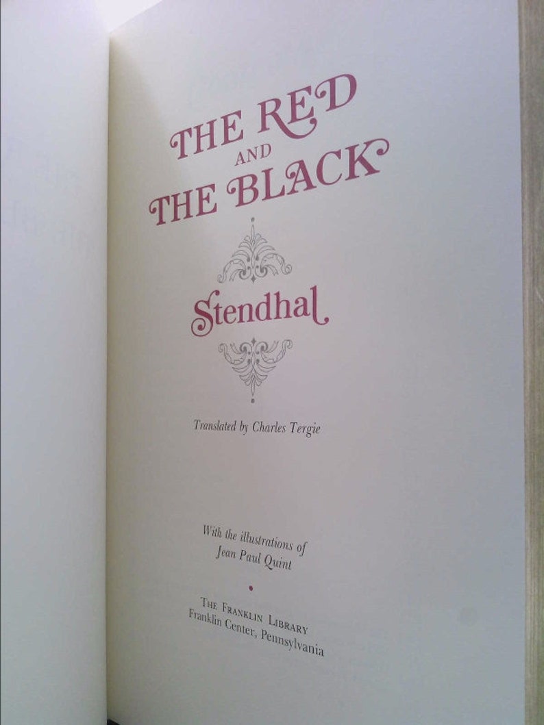 Red and the Black (the Franklin Library Collection: the Hundred ...