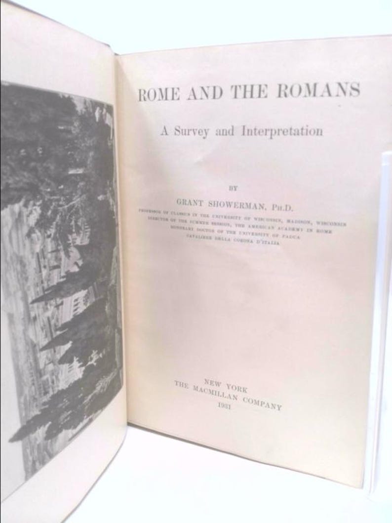 Rome and the Romans: A Survey and Interpretation by Grant Showerman - Etsy