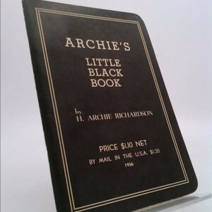 Archie's Little Black Book. by H. Archie Richardson - Etsy